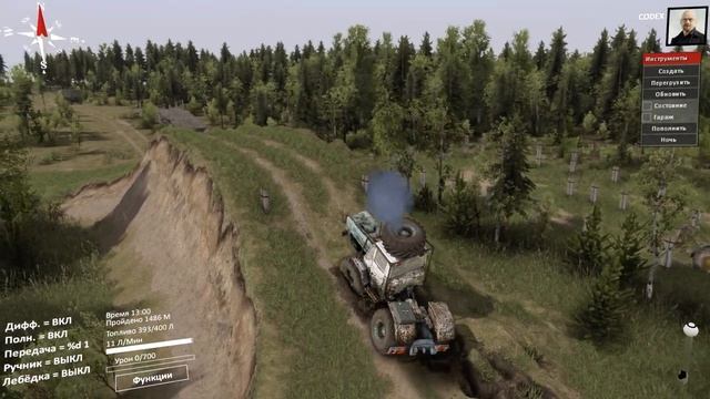 SpinTires 4 сезон 2 испытание Экзамен на права 5 ПОДЬЕМ Т 150