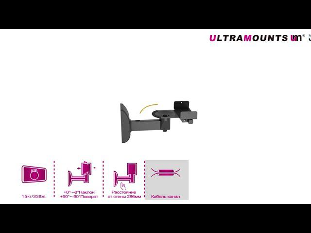 UltraMounts UM501. Установка акустических систем с помощью кронштейна UM501