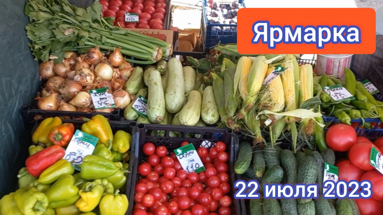 Краснодар - Ярмарка выходного дня на ул. Одесской - цены - 22 июля 2023 г.