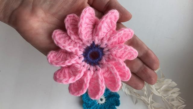 Хочу весну! Цветок #4. Амигуруми мастер класс для начинающих. Цветочек, подарок, декор, украшение, в