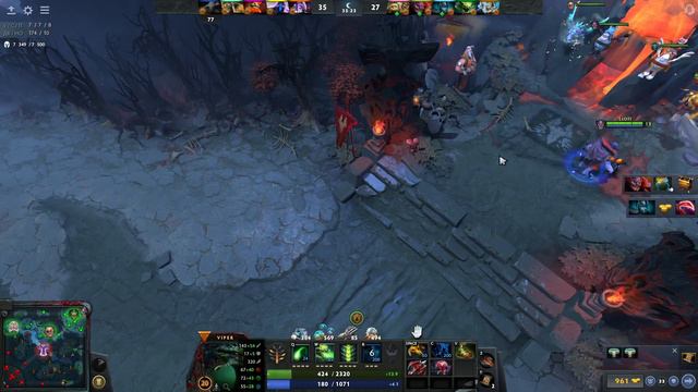 Катка + крутилки в Dota2