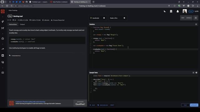 Задачки с Codewars - 8 kuy - Barking mad