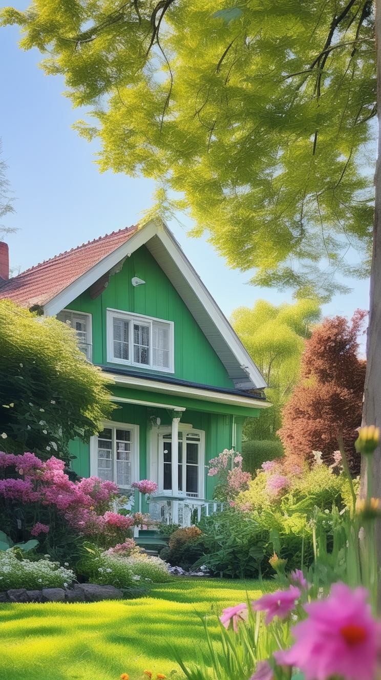 Земляне. Трава у дома.