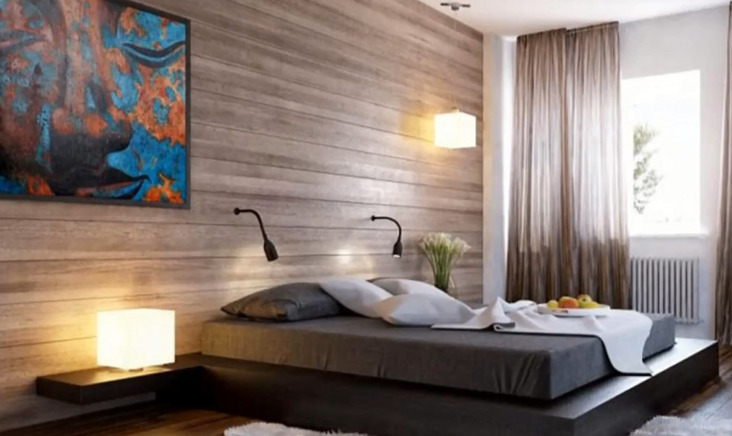 Деревянные рейки на стене