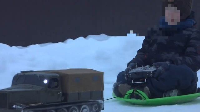 Тягач АТ-Л в работе ,12 января 2020 г..mp4