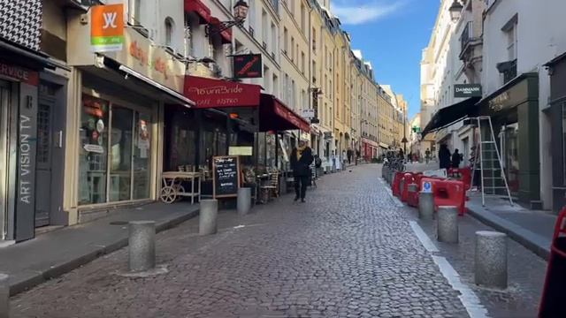 ??[PARIS 4K] ПРОГУЛКА ПО ПАРИЖУ "УЛИЦЫ ПАРИЖА С ТРАДИЦИОННЫМИ БЛЮДАМИ" 01 ФЕВРАЛЯ 2024