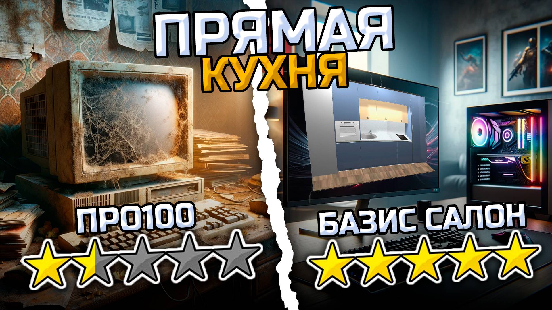 Прямая кухня в БАЗИС САЛОНЕ