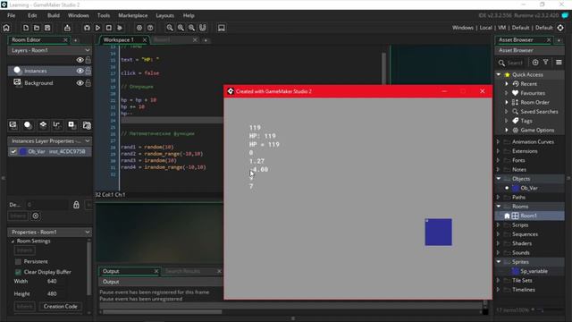 GameMaker Studio - Урок #5： Переменные (Обучение для новичков)