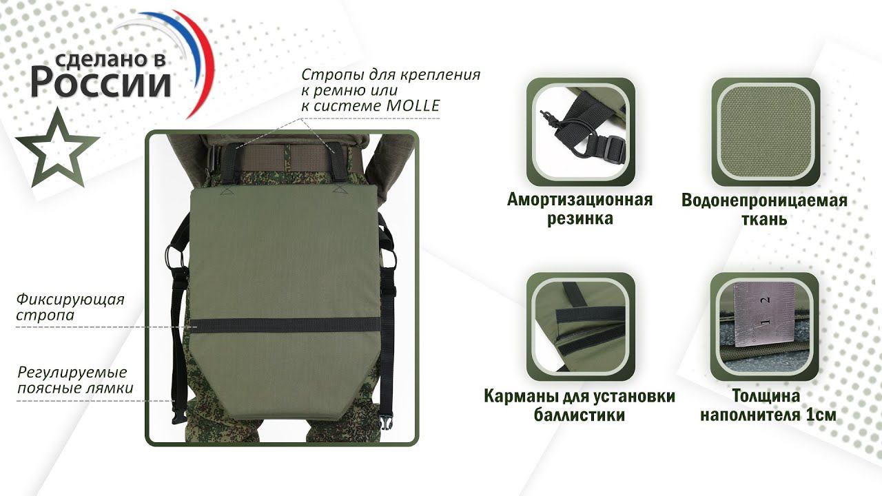 Пятиточечник тактический "Щит", цвет хаки с черными стропами. Промо-ролик.