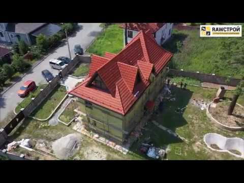 г. Тюмень п. Лесное озеро. Ход работ. Утепление дома. Лепнина на фасаде.