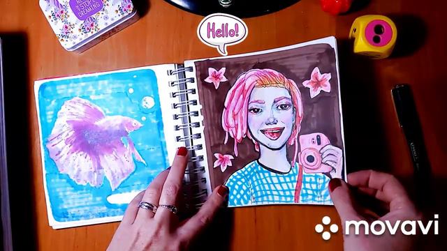 Первый обзор скетчбука,  sketchbook tour.