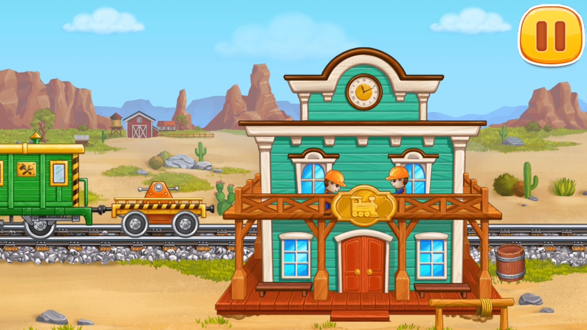 Строим железную дорогу и деревянный вокзал | Мультик Стройка для детей