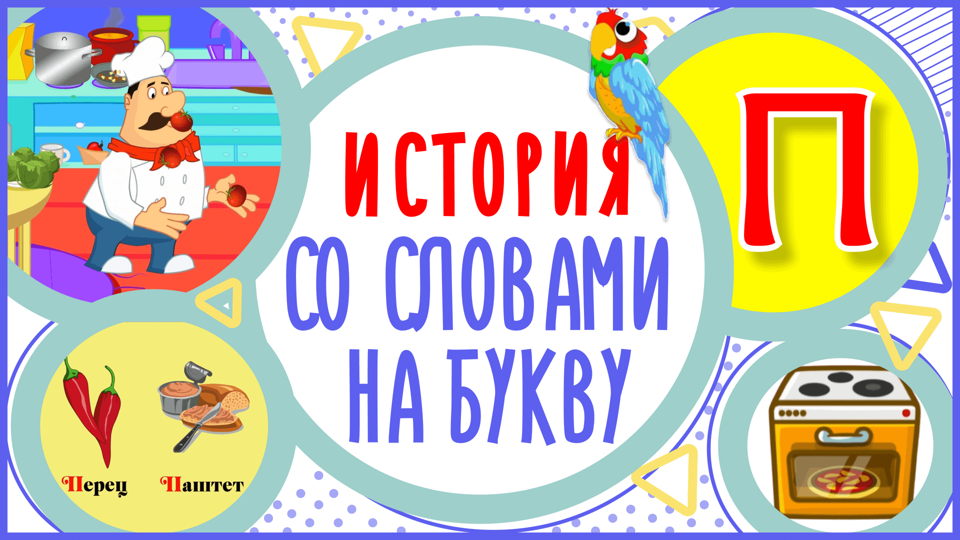 УЧИМ БУКВУ П и СЛОВА на П в мультике "ПОВАР И ПЛИТА" + книжка #Развиваемречь