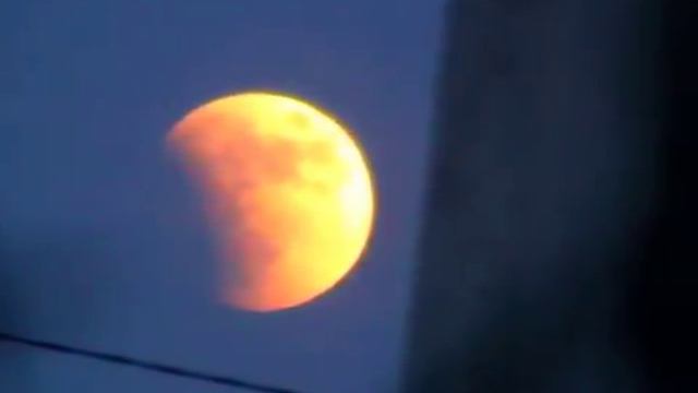 Кровавая луна 31.01.2018 перед затмением, в Омской области.