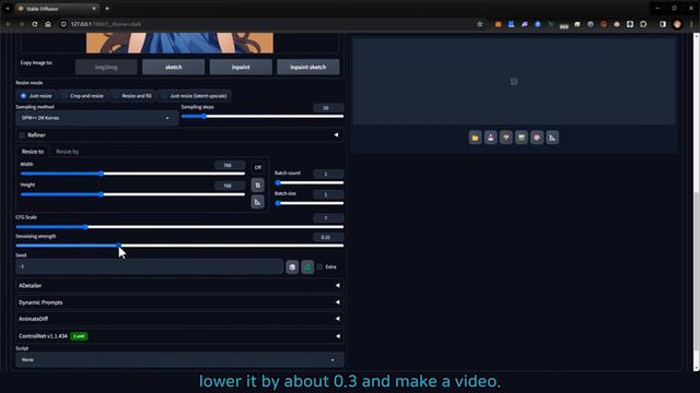 Tutorial ： AnimateDiff in Automatic1111 [9t3ZtGxUWhI]