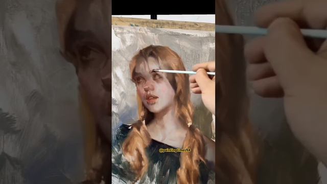 Portrait - oil painting. #foryou #tutorial #oilpainting #fyp #stepbystep #howtodraw #canvas #learn
