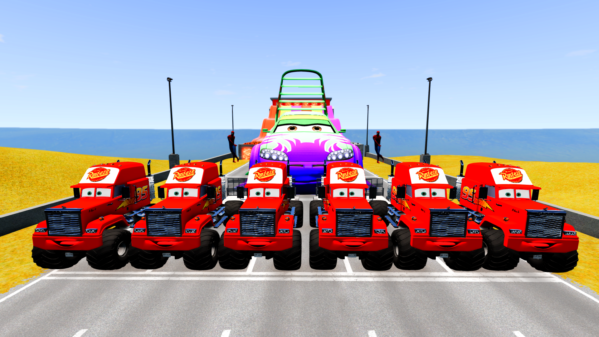 КРУТЫЕ МАШИНКИ КАТАЮТСЯ НА ПРИЦЕПЕ