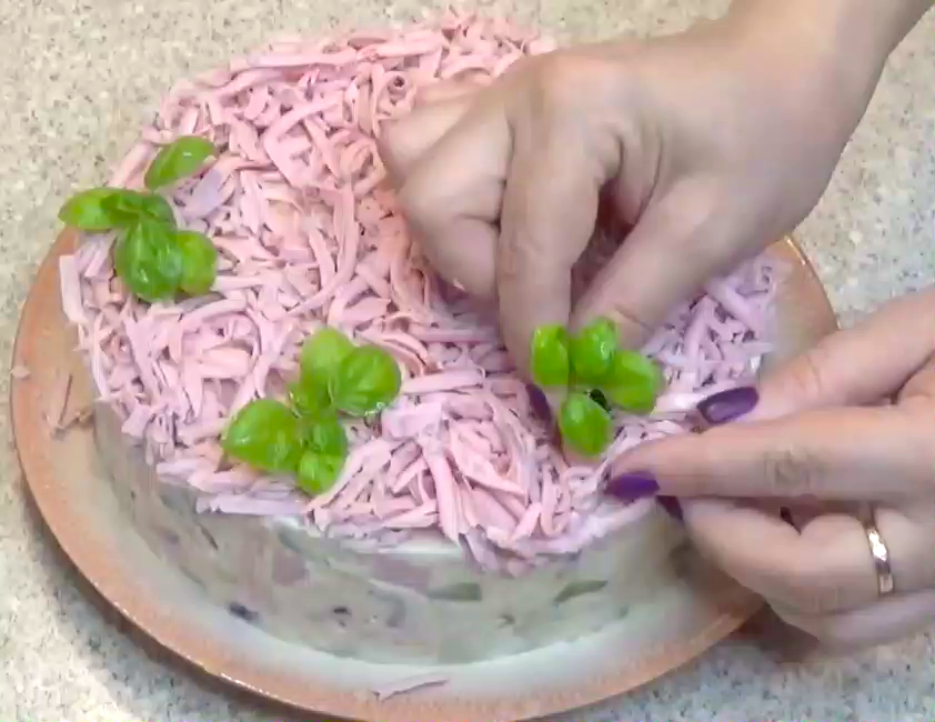 ОТ САЛАТА К ТОРТУ! Закусочный торт.