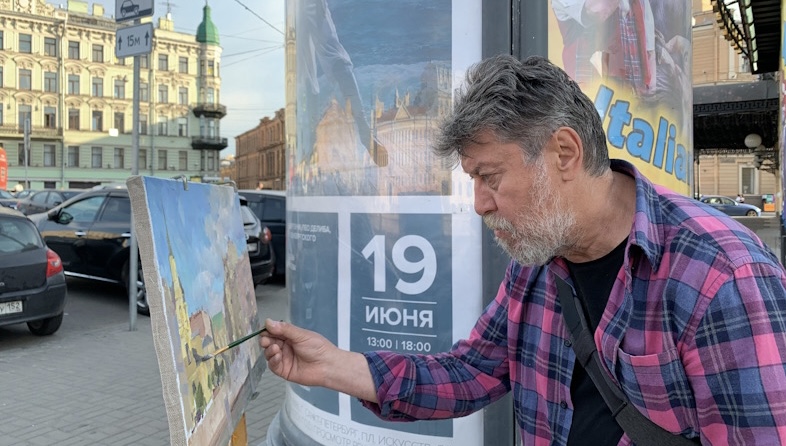 Азат Галимов. Летний вечер на Фонтанке