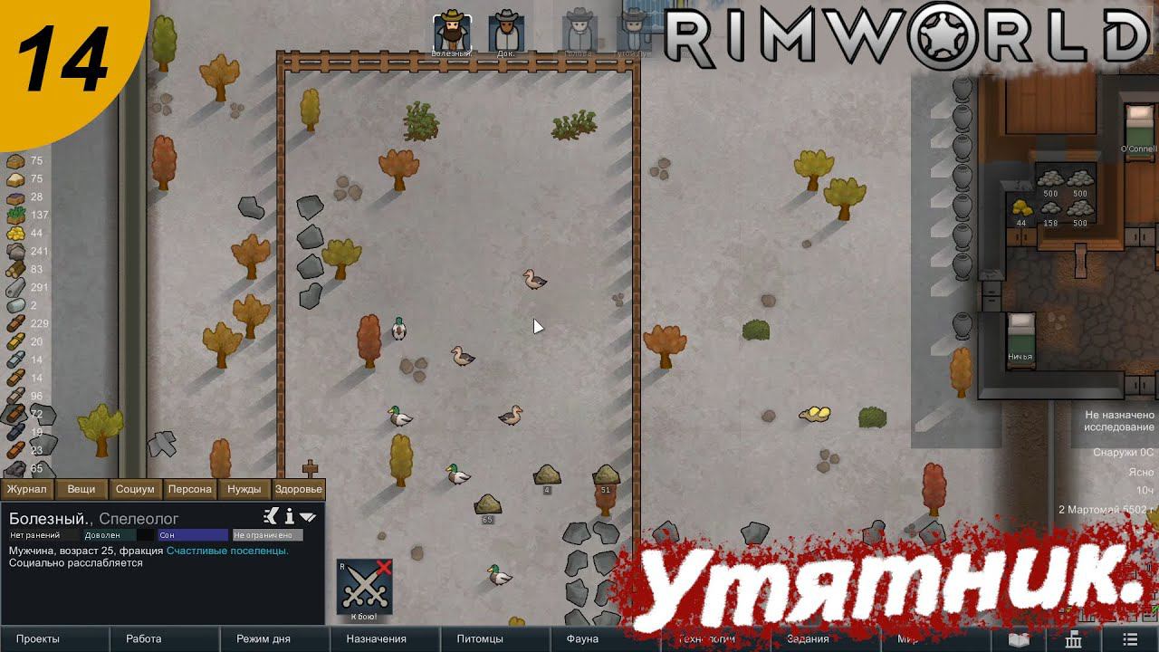 Размещаем уток.#14 RimWorld. Прохождение.