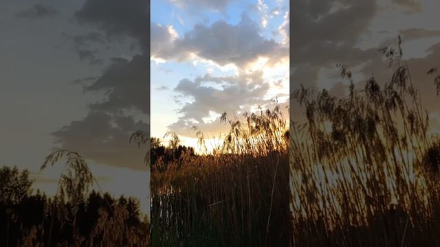 Вечерняя красота над озером, закат 27 мая