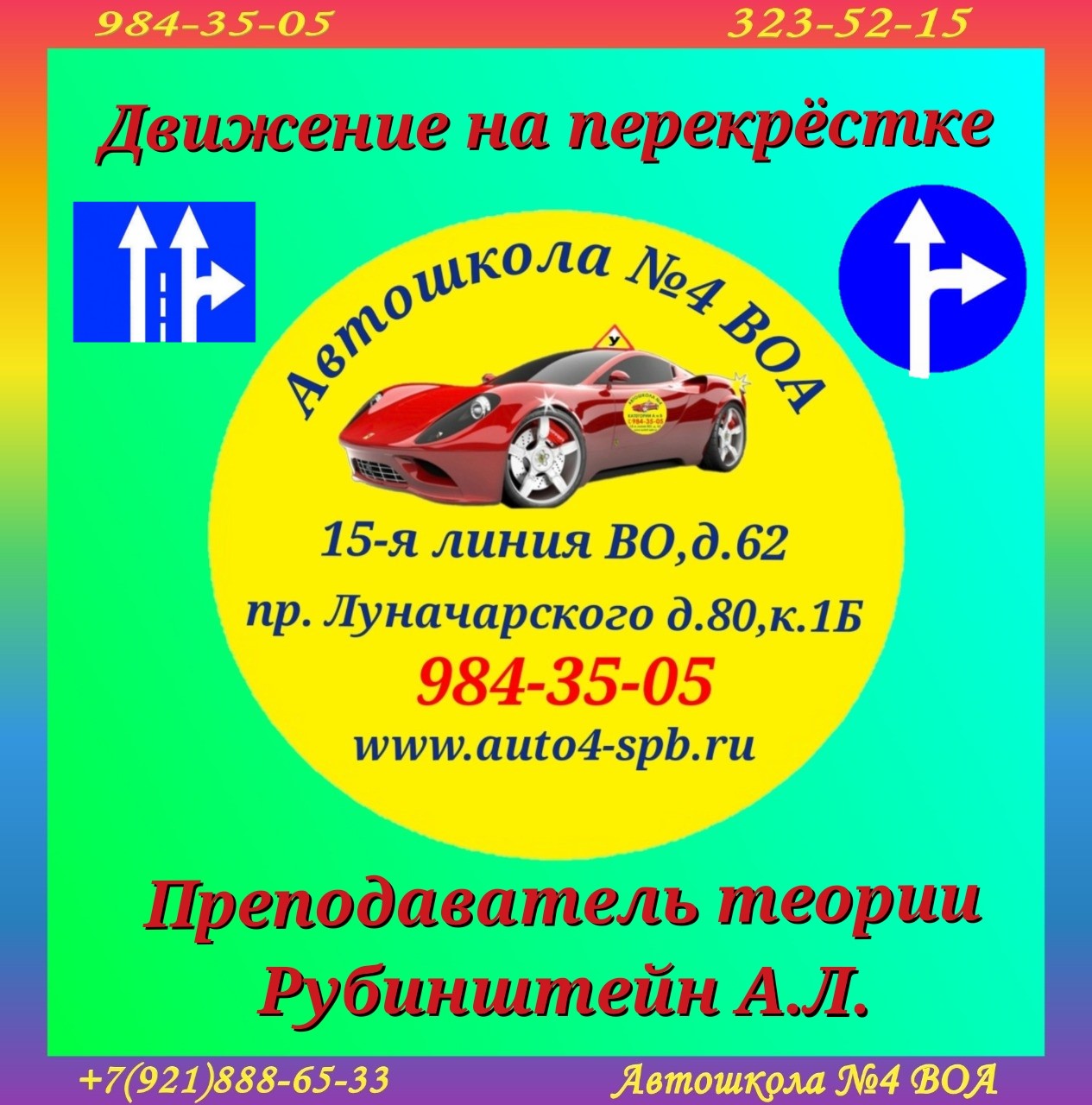 Разбор дорожных ситуаций.
Движение на перекрестке.