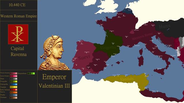 Western Roman empire - every month