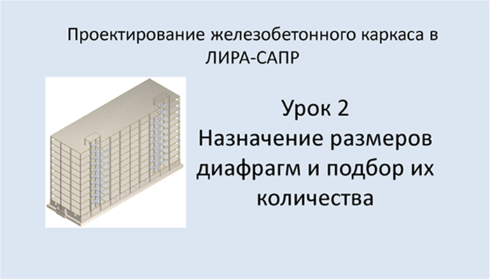 Ж.б. каркас в Lira Sapr. Урок 2. Назначение размеров диафрагм и подбор их количества.
