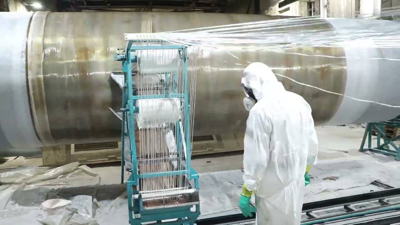 Намотка стеклопластикового корпуса диаметром 2000мм