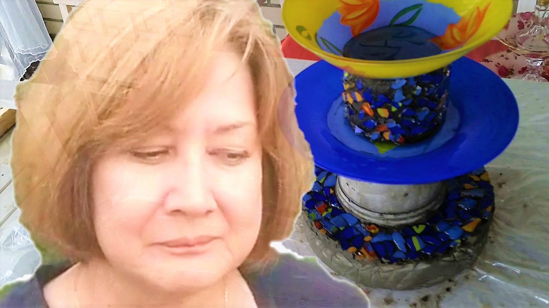 Поделка из старой посуды для сада.