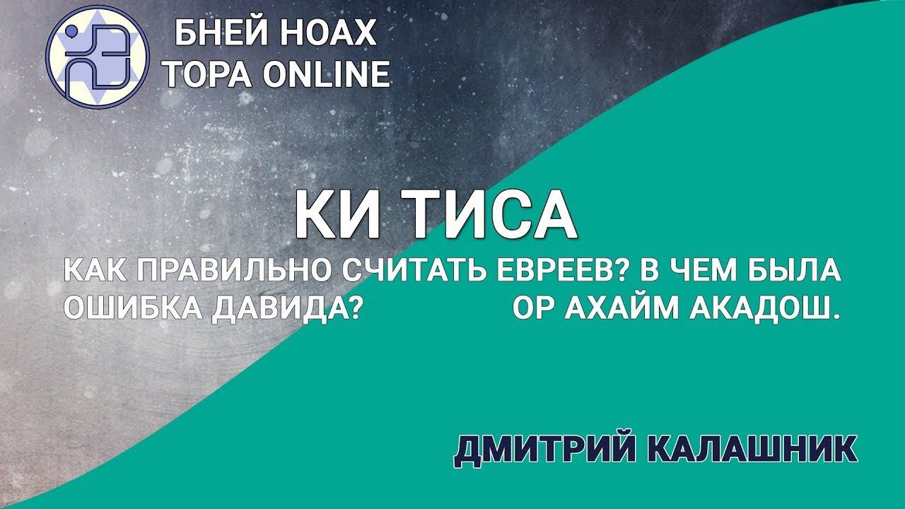 Как правильно считать евреев? В чем была ошибка Давида? || Дмитрий Калашник.