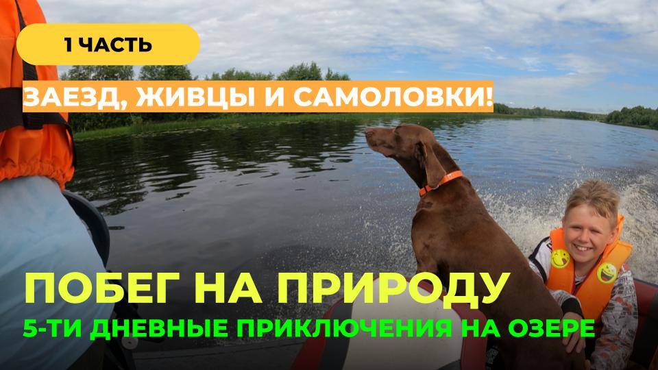 Побег на природу. 5-ти дневные приключения на рыбалке. Часть 1.  Заезд в избу #рыбалка #озеровоже
