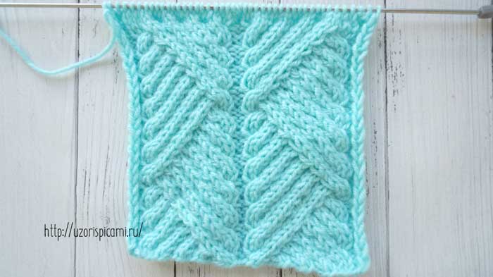 Красивый арановый узор спицами, мастер класс.mp4