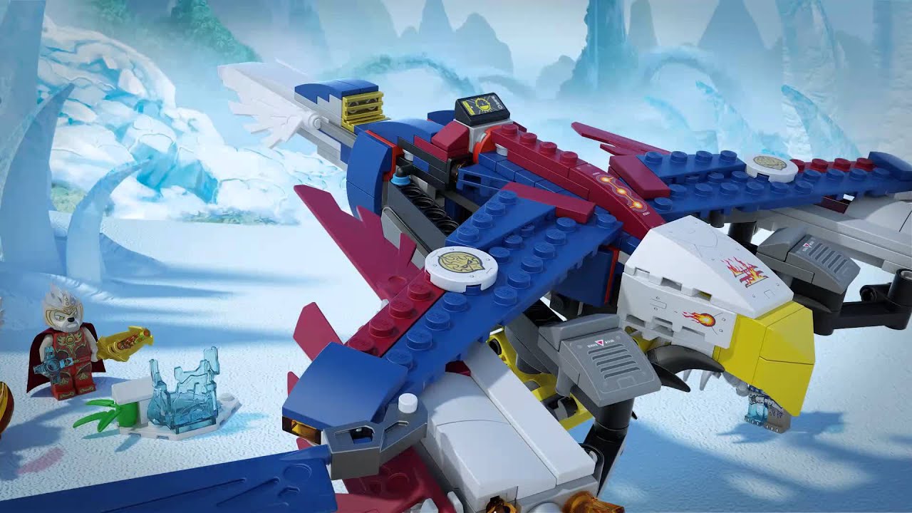 Сборка и обзор летательного аппарата Lego Chima 70142 Огненный орел Эрис