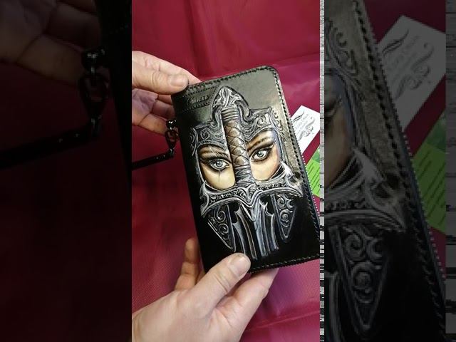 Портмоне мужское. Изделия из кожи. СКСтиль. Видео обзор: Меч воинствующей.