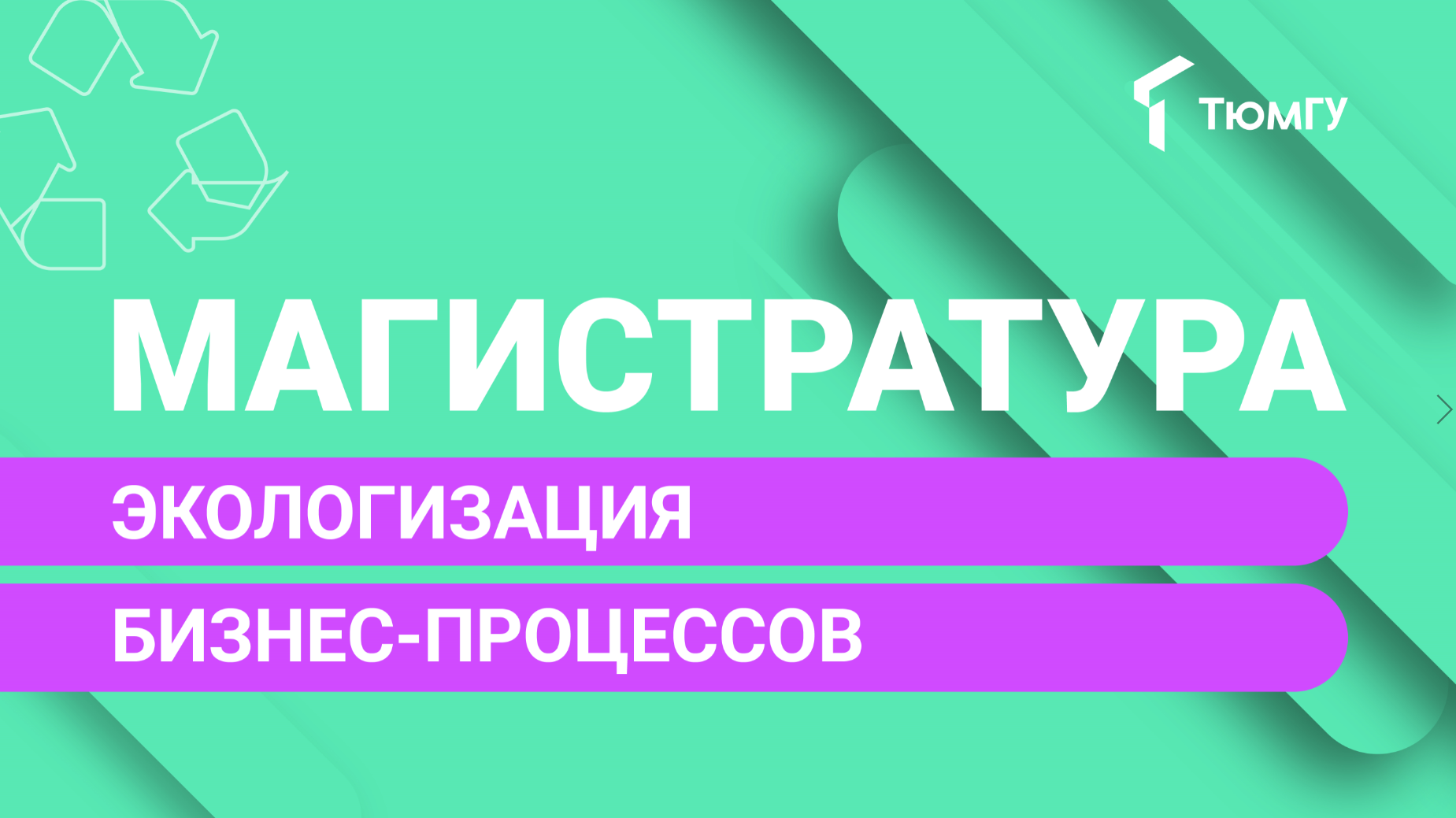 Новая магистратура ТюмГУ: Экологизация бизнес-процессов