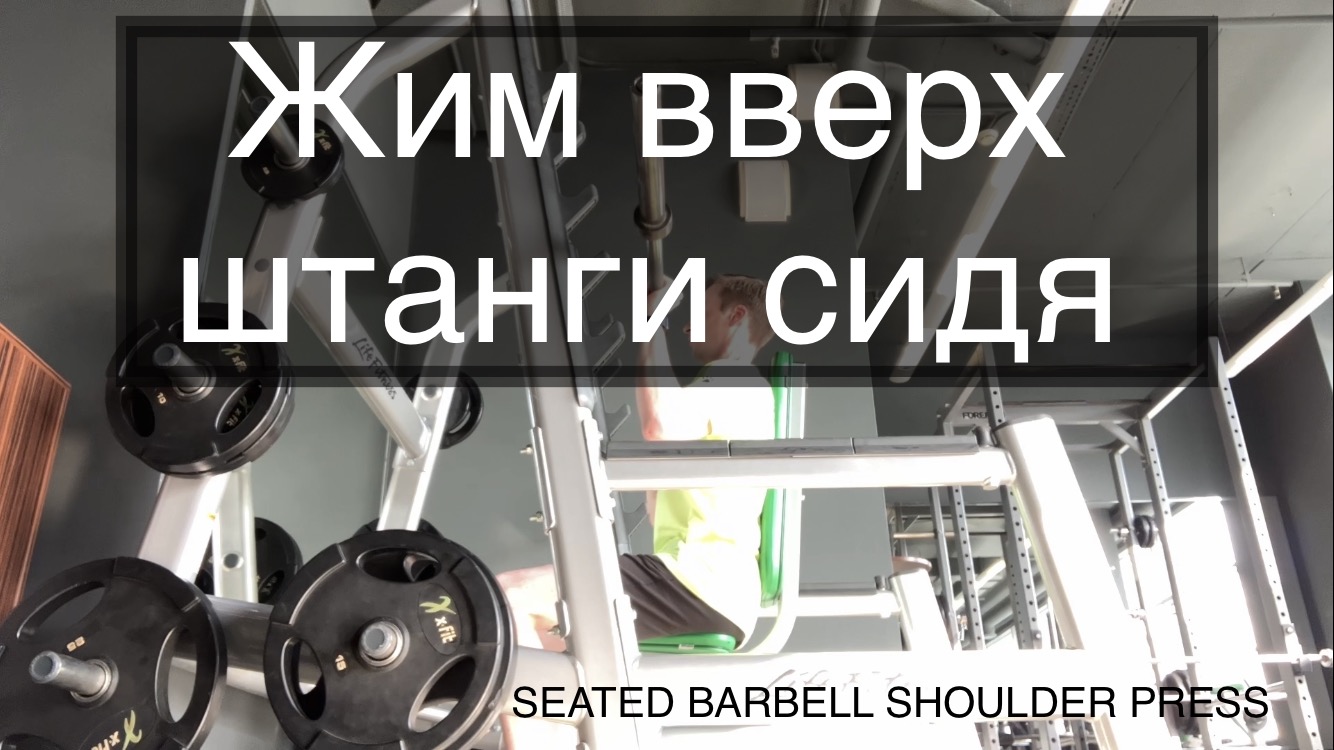 Жим вверх штанги сидя (SEATED BARBELL SHOULDER PRESS)