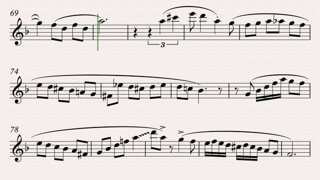 Гарсон "Джазовые вариации на тему Паганини" - видео-минусовка и ноты для саксофона-альта, темп 150