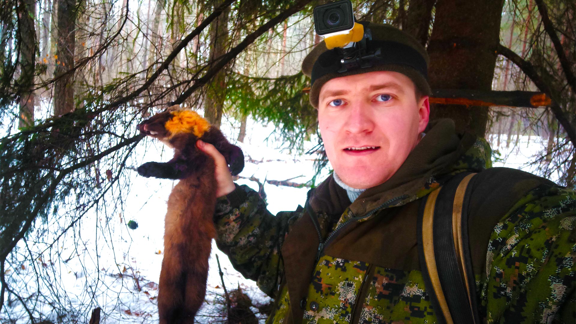 ОХОТА НА КУНИЦУ КАПКАНАМИ. КА-2 В РАБОТЕ