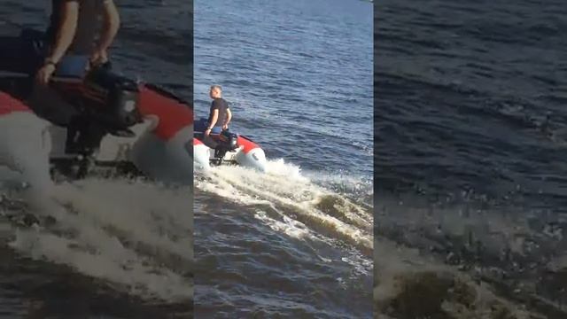 Азимут атлас 365 + сузуки 5 л с  4 такта Скорость 27 км ч.mp4