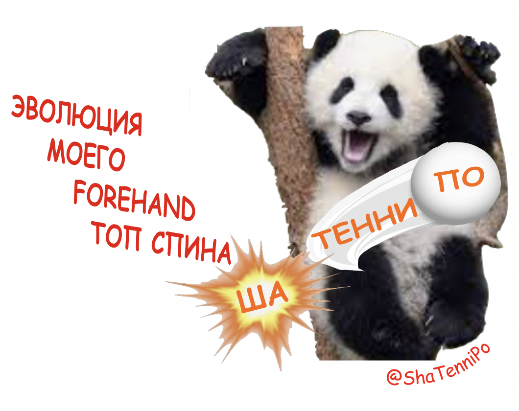 Настольный теннис с пандой Ша Тенни ПО.  Улучшение техники. Топспин справа. Это интересно!!!