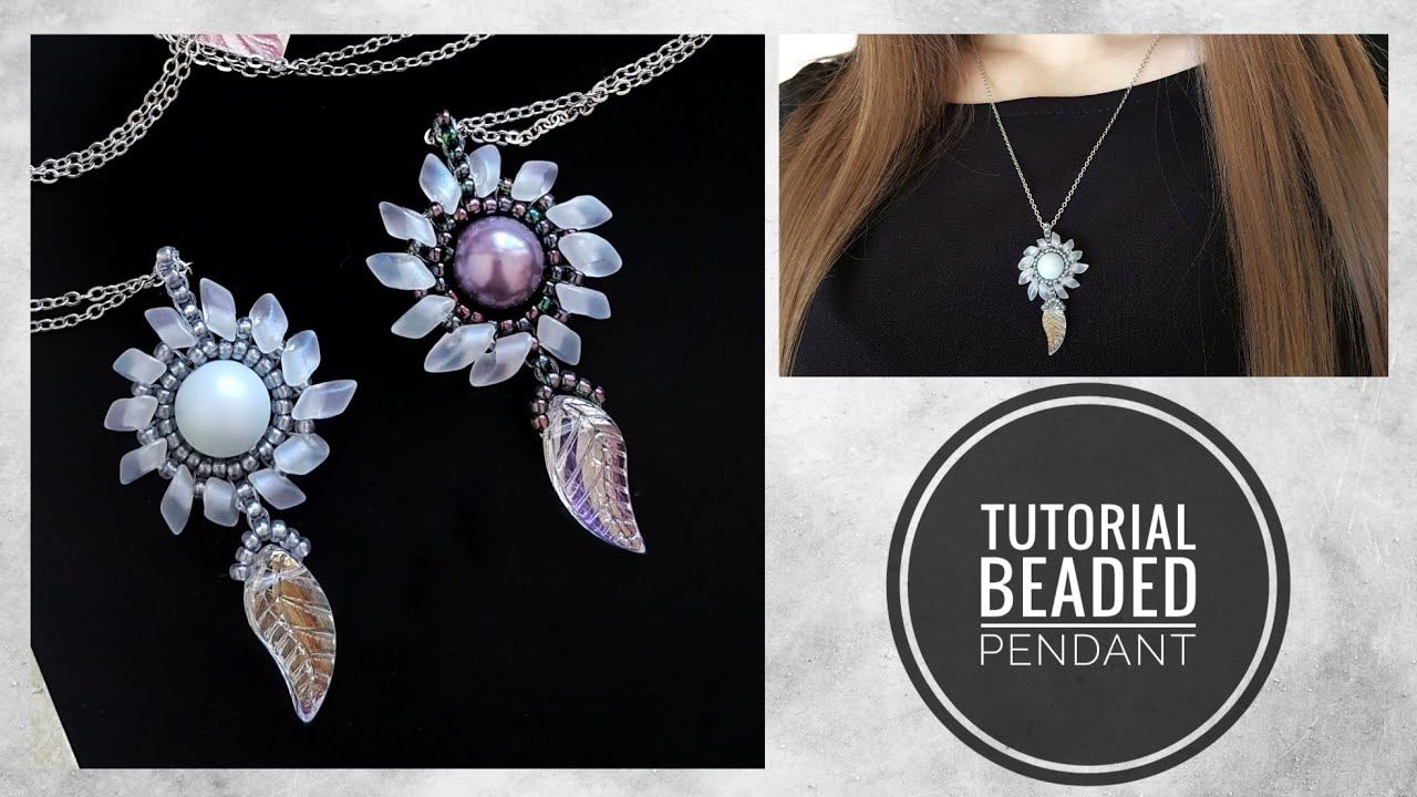 #МК - Кулон с использованием бисера Long Magatama | #Tutorial - Pendant using Long Magatama beads