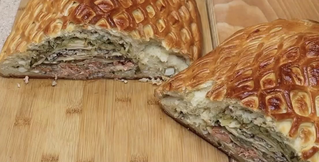 КУЛЕБЯКА ИЗ 5-ти СЛОЕВ! Старая Русская Кухня, праздничная выпечка!