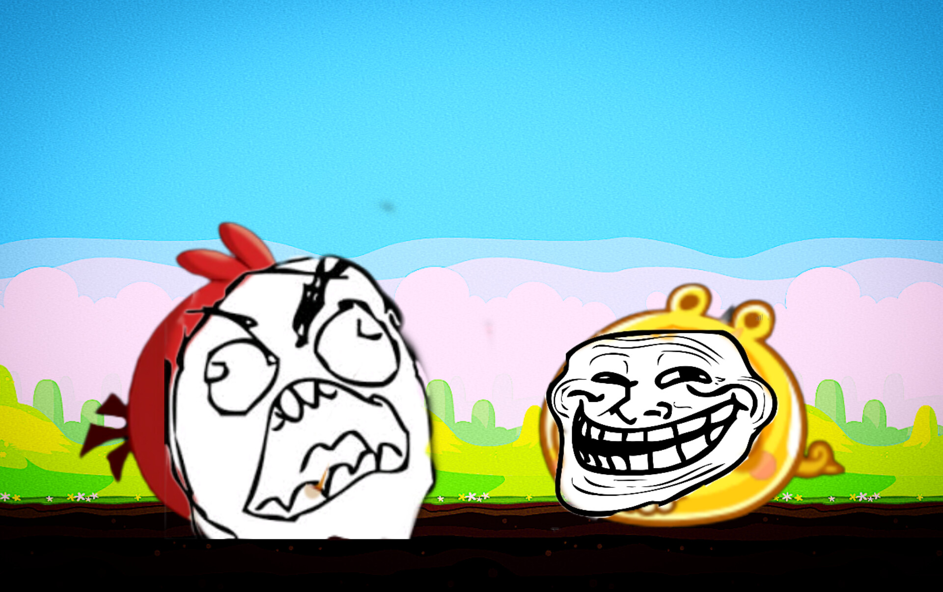 как же меня достал этот золотой свин! ~ Angry Birds~