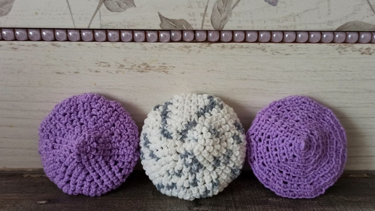 Губка для мытья посуды крючком, Эко мочалка крючком для начинающих пошагово