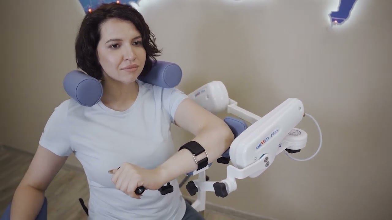 Видеоинструкция по эксплуатации Ormed FLEX F04 аппарата для реабилитации плечевого сустава