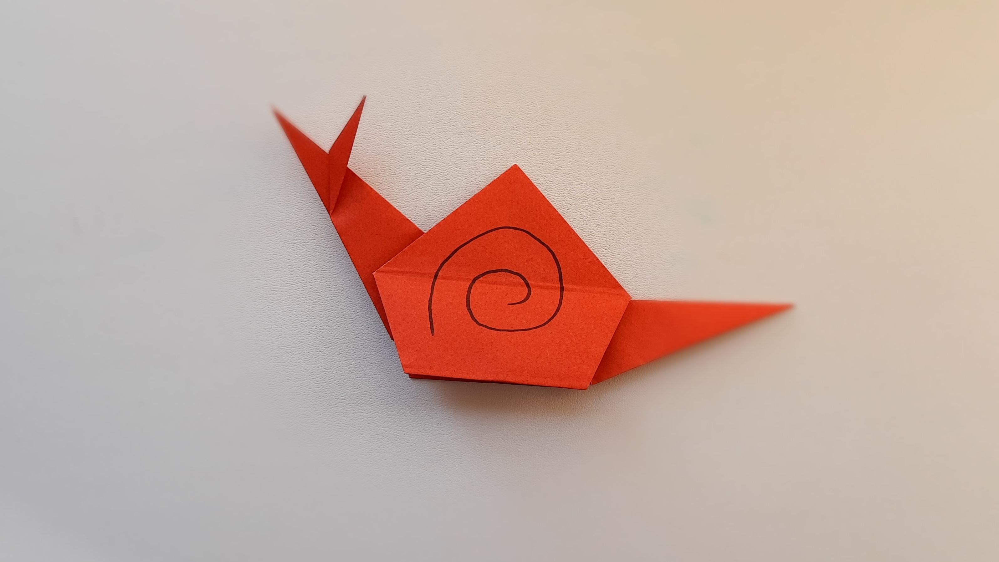 Оригами улитка  | Улитка из листа бумаги