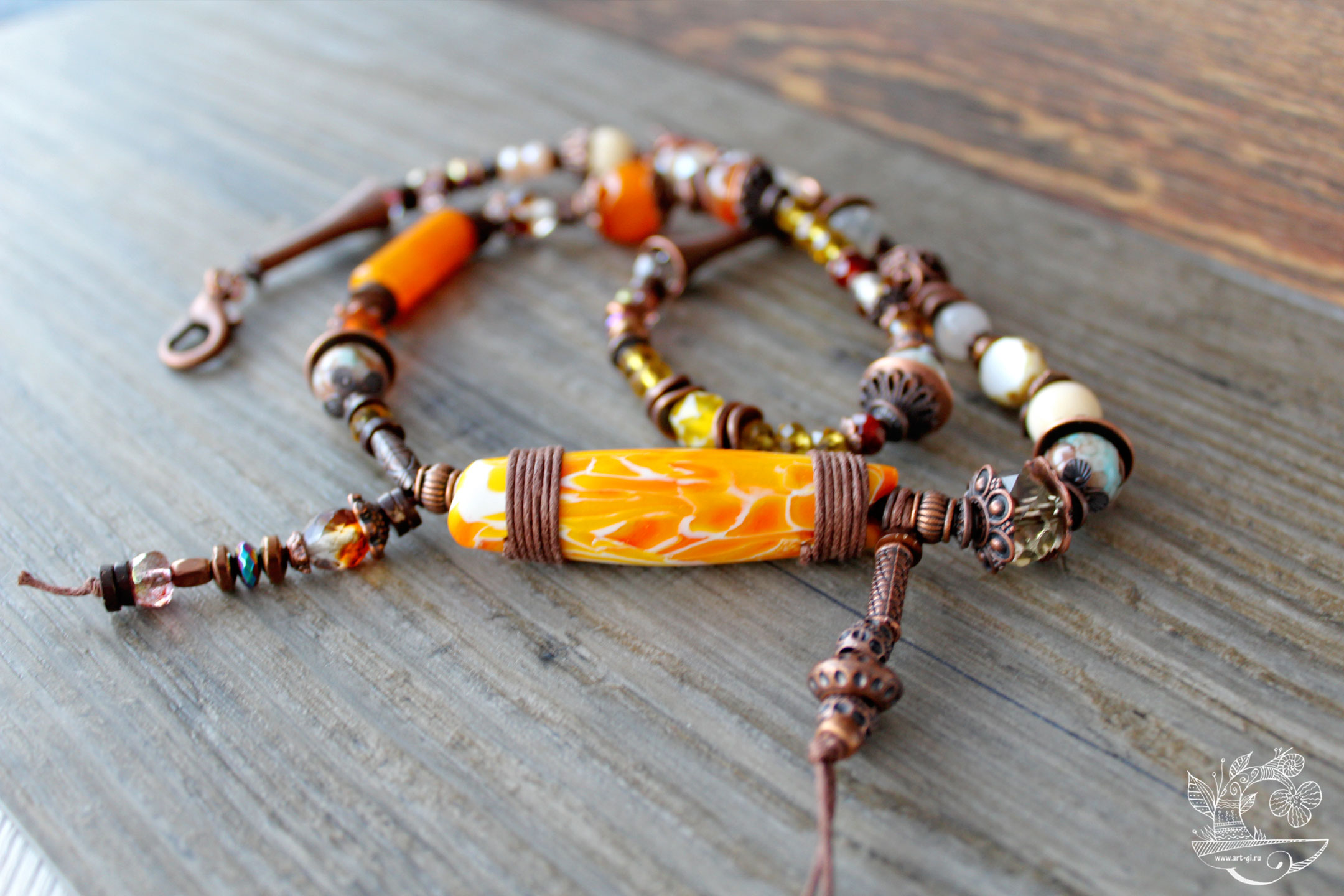 Делаем бусины «Потоки лавы»