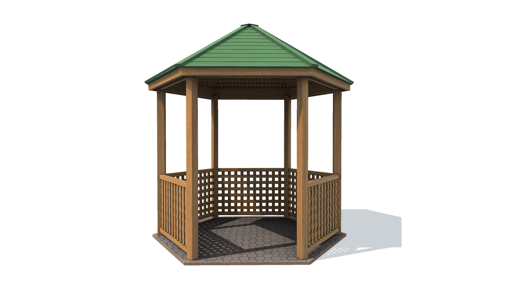 3D model. Park arbor A. Беседка A.