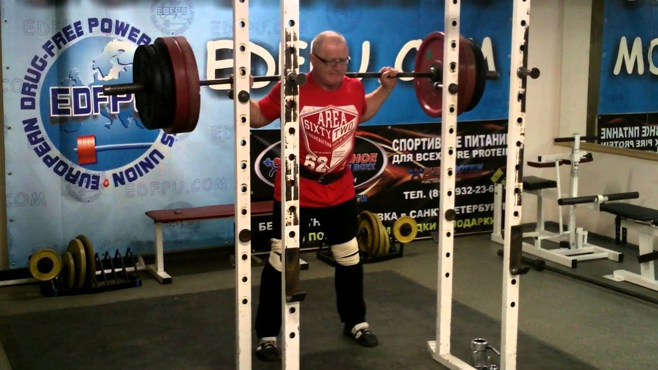 Приседания в 60 лет. Георгий Зобач